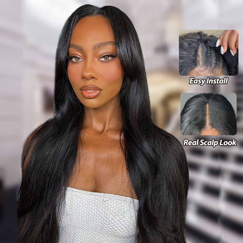 Straight Upgrade V Part Wig No Leave Out U Part Wig 100% Human Hair ...